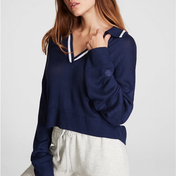 PINK Victoria's Secret | Tops | Cropped Varsity Top | Poshmark